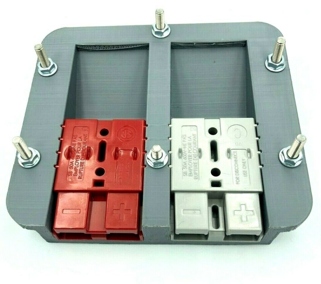 Grey Double Anderson Plug Surface Mount External Kit inc 1 Grey 1 red ...