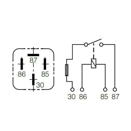 Esquema de fiação para relé de 30 amperes